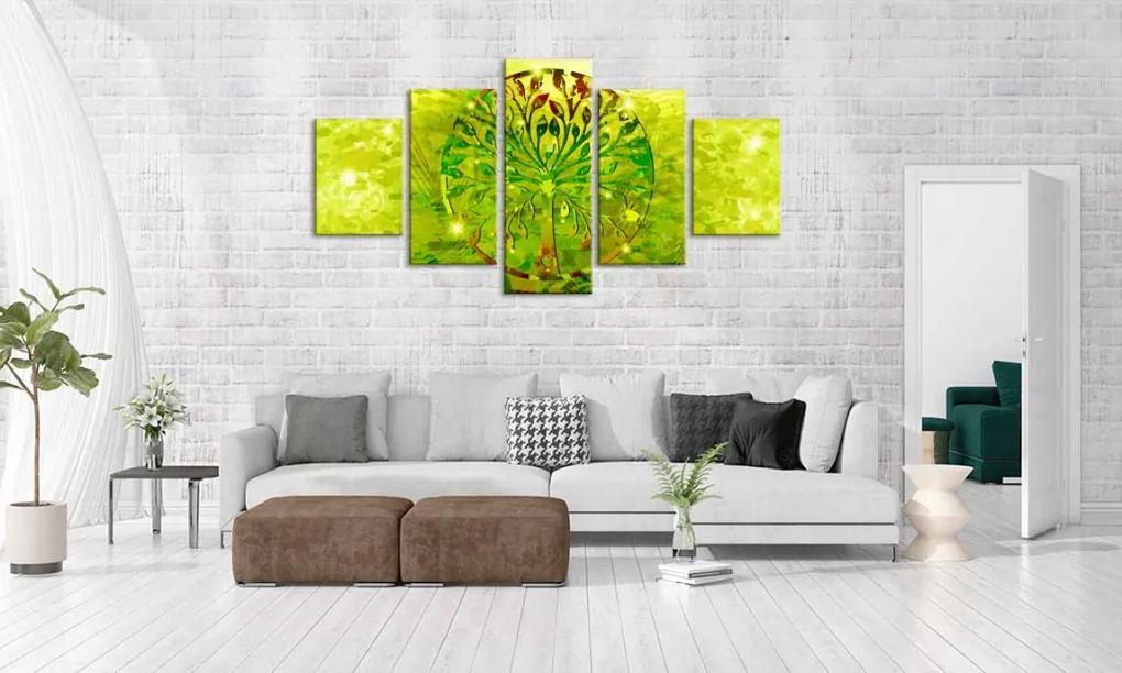Malvis ® Pětidílný obraz Abstraktní strom Velikost: 150x80 cm