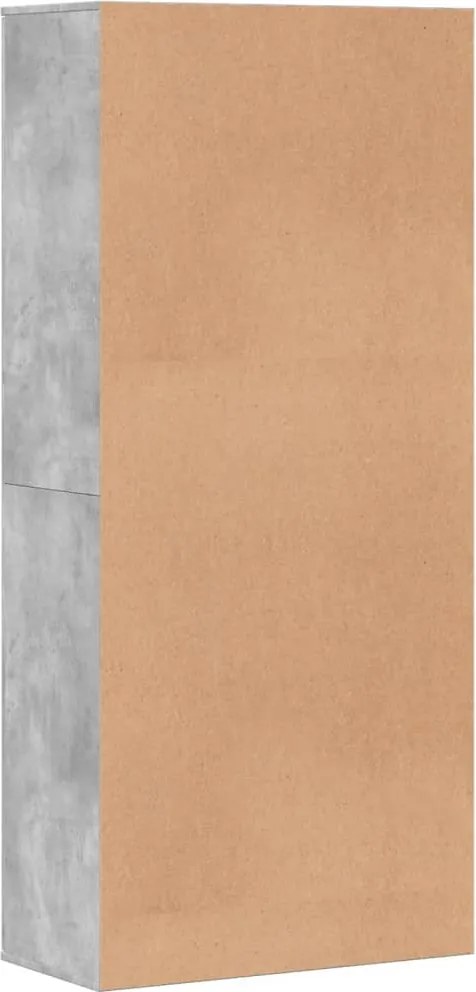 Botník betonově šedý 80 x 39 x 178 cm kompozitní dřevo 3276675