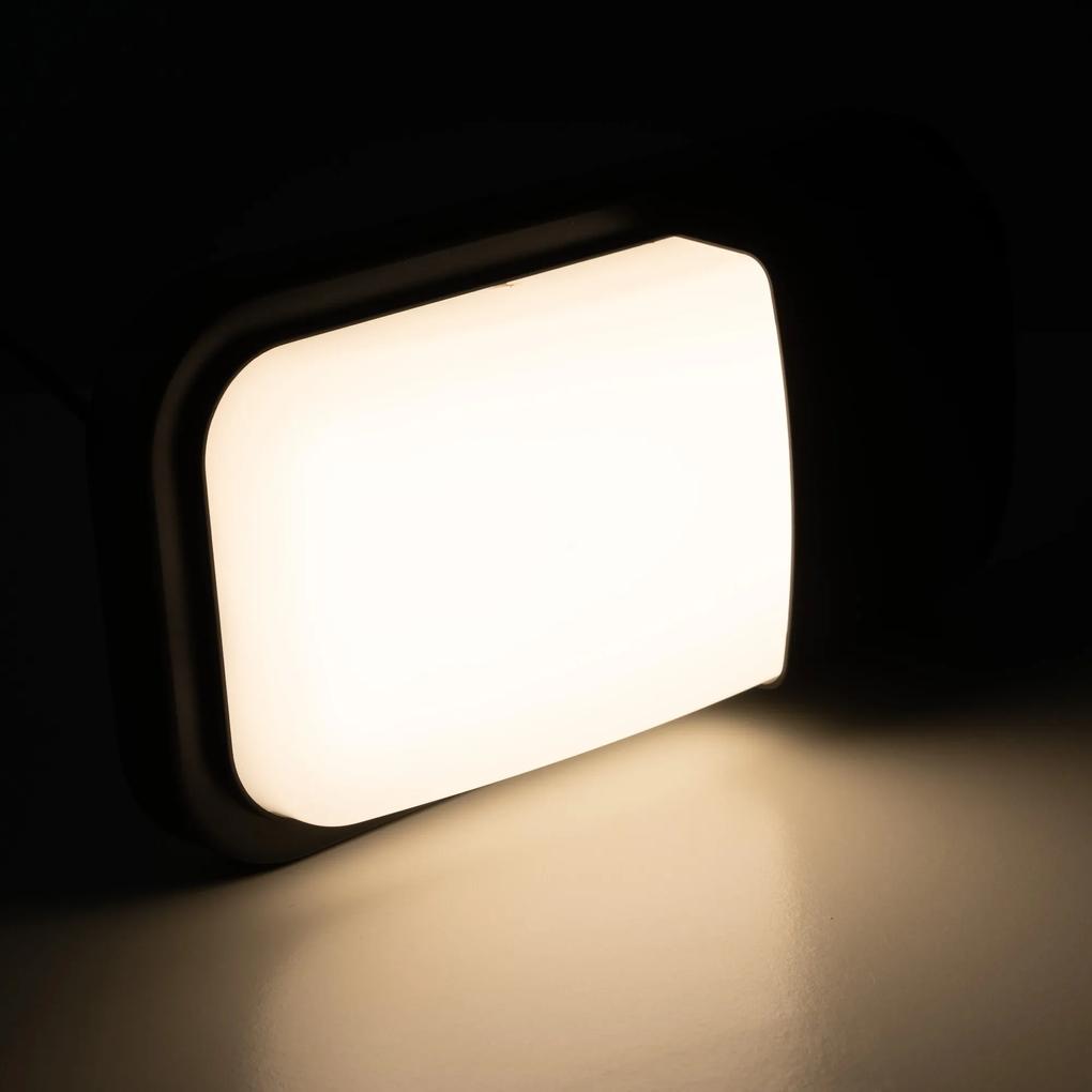 T-LED LED fasádní svítidlo MURUS-B černé Studená bílá