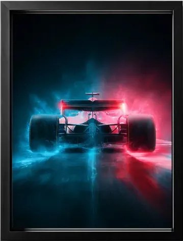 Noční rychlost - obraz - Závodní formule v neonové mlze 60 - 40 x 50 cm - 499 Kč