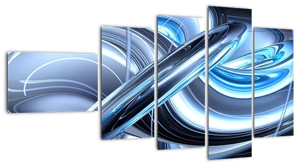 Obraz modré abstrakce (110x60 cm), 40 dalších rozměrů