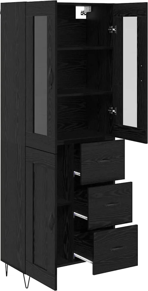 Vysoký bufet Černý dub 69,5 x 34 x 90 cm Kompozitní dřevo 3402712