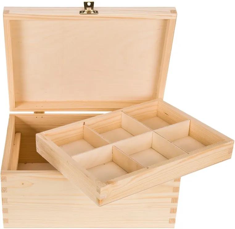 Dřevobox Dřevěná krabička s organizérem