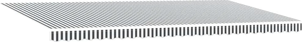 Automatická zatahovací markýza s LED antracit a bílá 600x300 cm 3310246