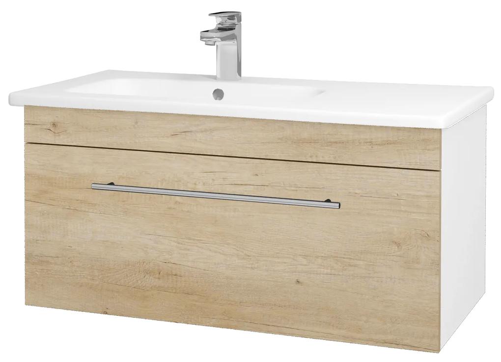 Dřevojas Koupelnová skříň ASTON SZZ 90 Varianta: N01 Bílá lesk / Úchytka T04 / IND Individual