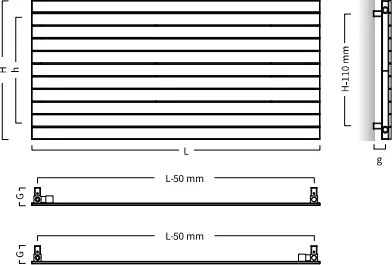 Hopa Cover H New koupelnový radiátor 1600 x 421 mm spodní připojení barva bílá RADCOVHN1600835 Koupelny Bernold