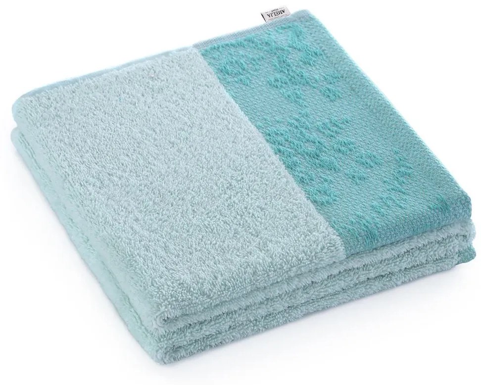Bavlněný ručník AmeliaHome Crea 70 x 140 cm světle modrý