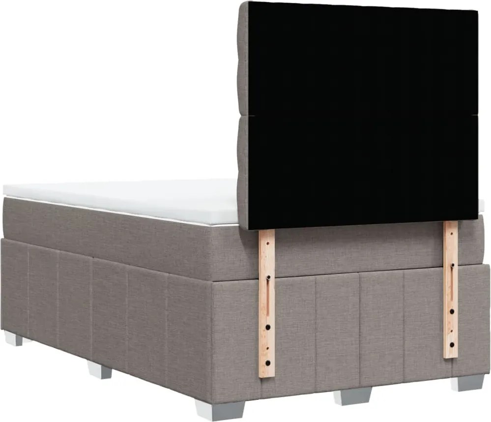Box spring postel s matrací taupe 120x190 cm textil 3291618