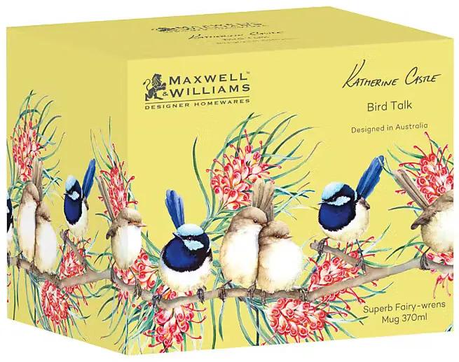 Maxwell and Williams CATHERINE CASTLE BIRD TALK Modropláštík nádherný Hrnek 370 ml