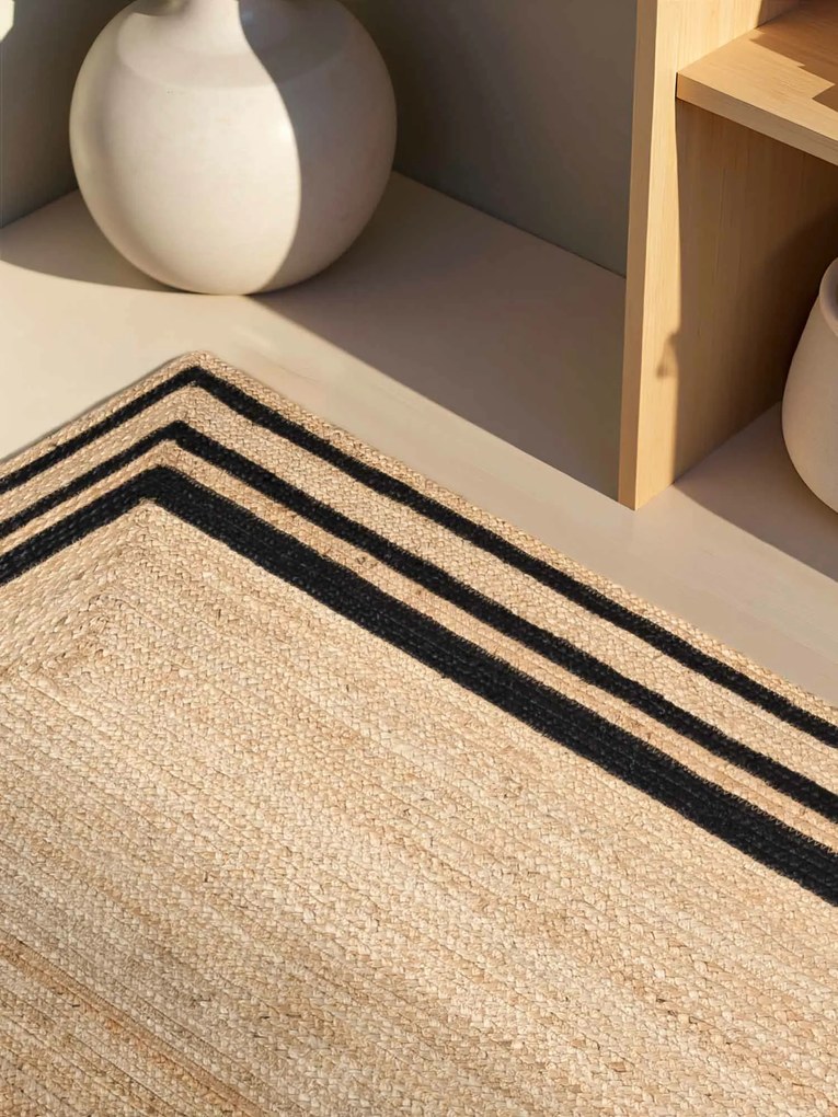 Hanse Home, Kusový koberec Looma 106302 Natural Gold Black, 80x150, béžová, chodba / předsíň