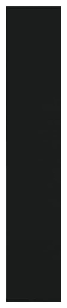Botník černý 54 x 34 x 183 cm dřevotříska - Default Title