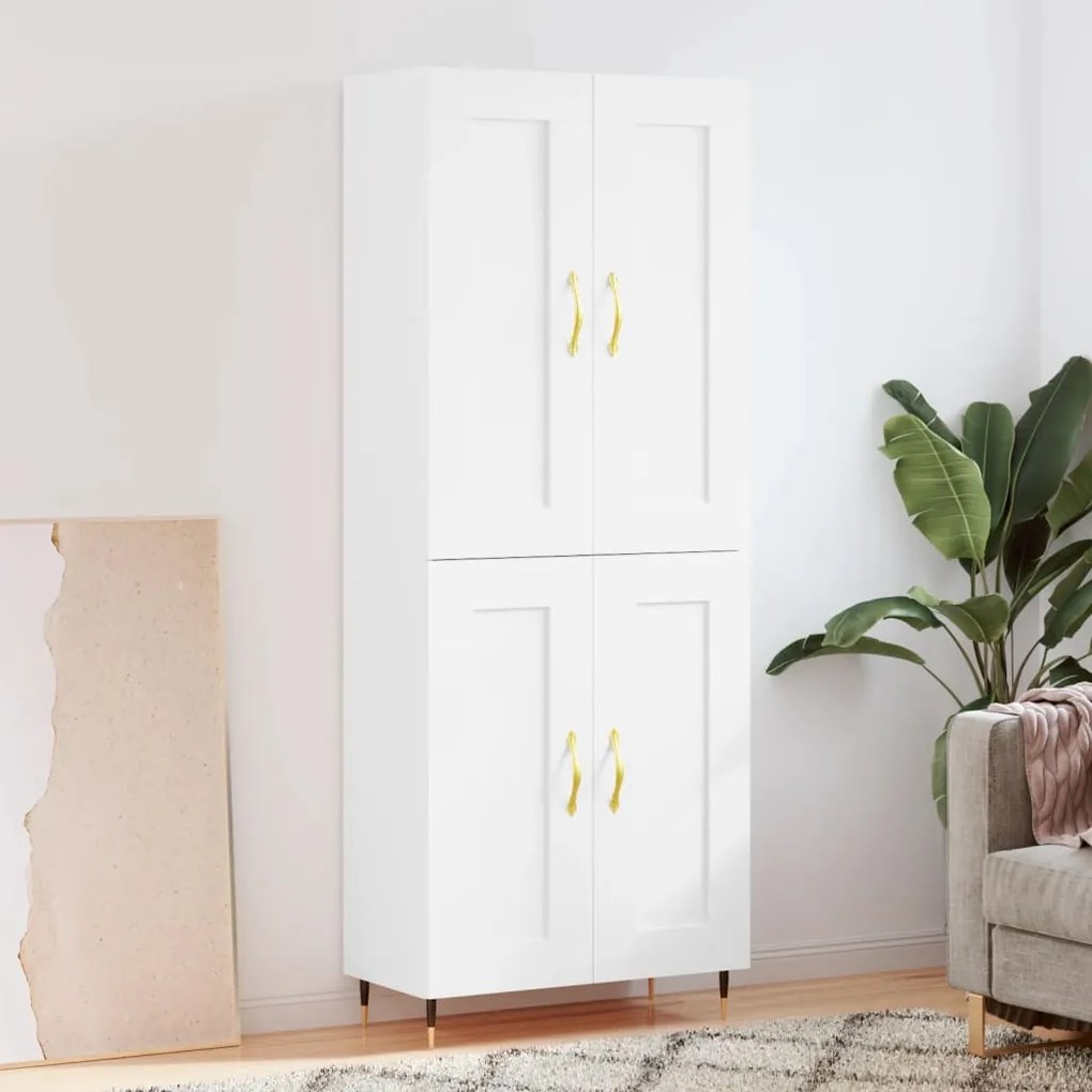 Skříň highboard bílá 69,5 x 34 x 180 cm kompozitní dřevo 3199665
