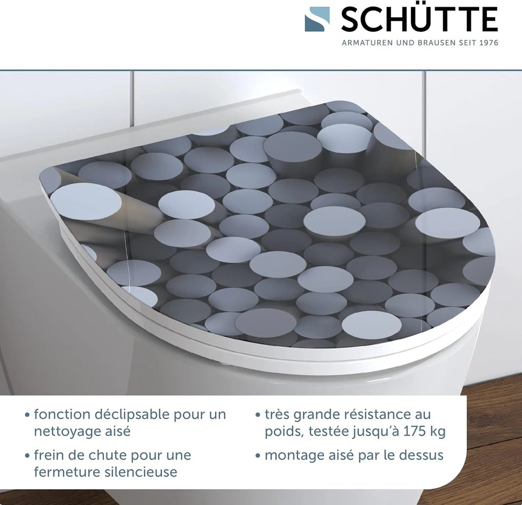 Eisl Sanitär WC prkénko Duroplast Soft Close Round Dips High Gloss 82593