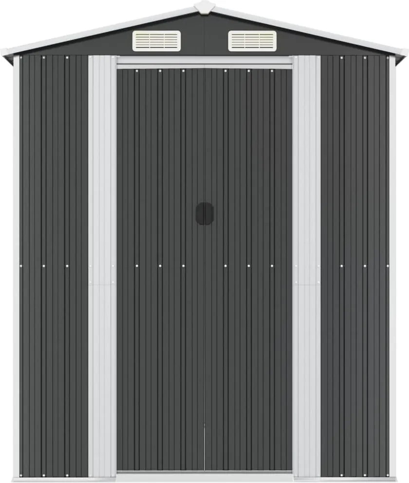Zahradní kůlna antracitová 192 x 357 x 223 cm pozinkovaná ocel 3147451