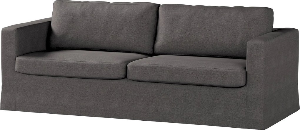 Potah na pohovku IKEA Karlstad 3-místná, nerozkládací, dlouhý barva šedá látka pletený vzor