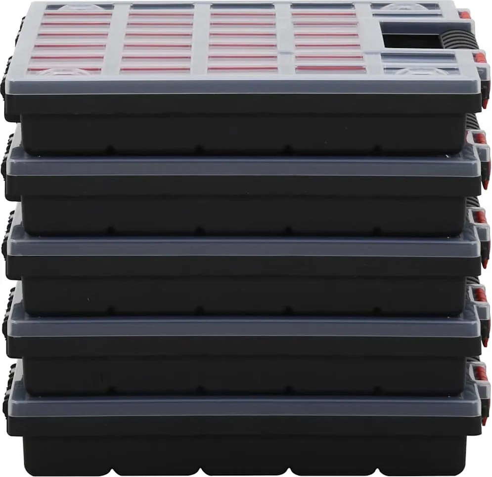 Organizéry na součástky 10 ks 40 x 30 x 5 cm polypropylen 3106445