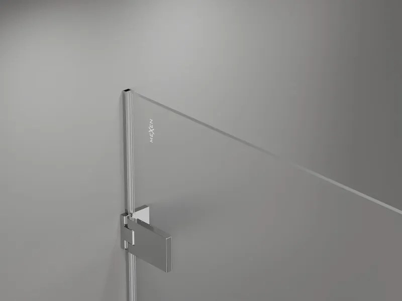 Mexen Lunar-F skládací sprchové dveře levé 65 cm, transparentní, chrom - 836-065-000-01-00-L