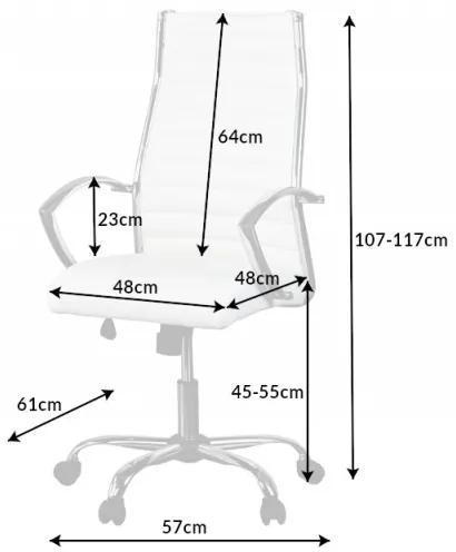 Kancelářská židle Big Deal 107-117cm bílá/ 41418