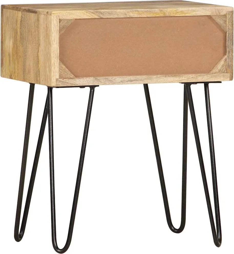 Noční stolek 40 x 30 x 50 cm masivní mangovníkové dřevo 286124