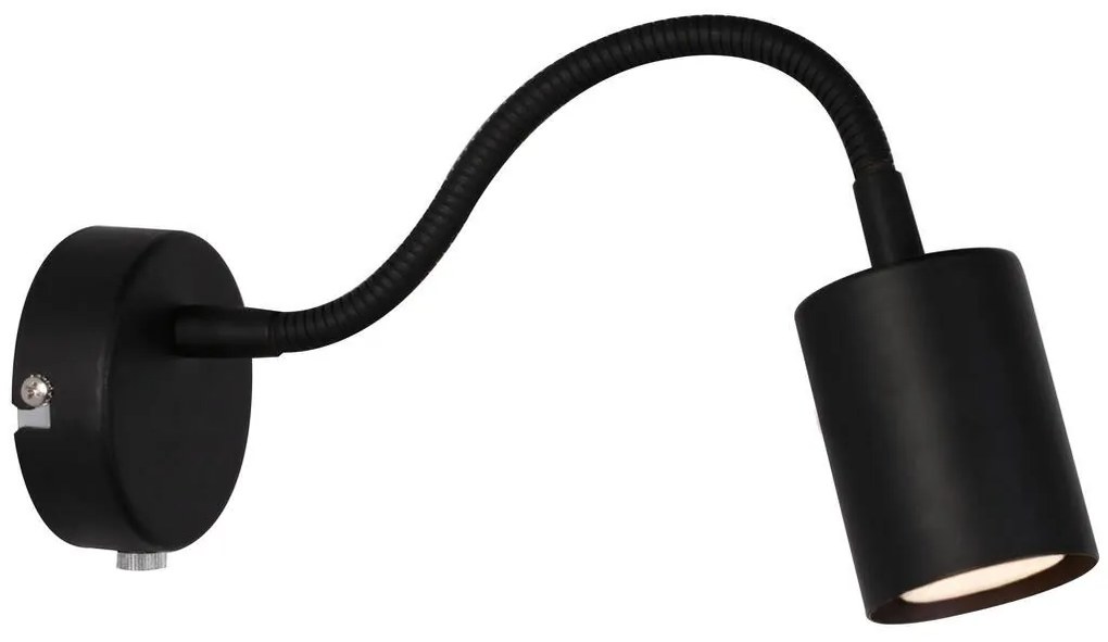 Nordlux 2113261003 Explore, nástěnné svítidlo s husím krkem, 1xGU10, černá