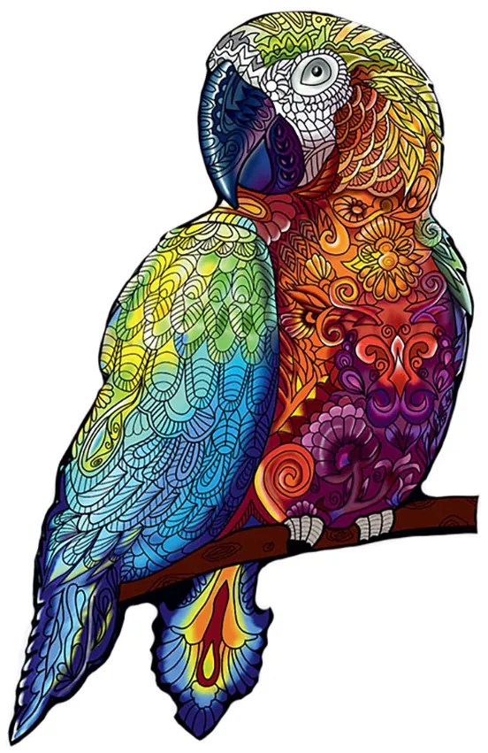 Falixen Puzzle  "Papoušek" VELIKOST: A4