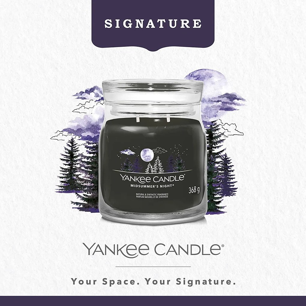 Yankee Candle vonná svíčka Signature ve skle střední Midsummer’s Night 368g