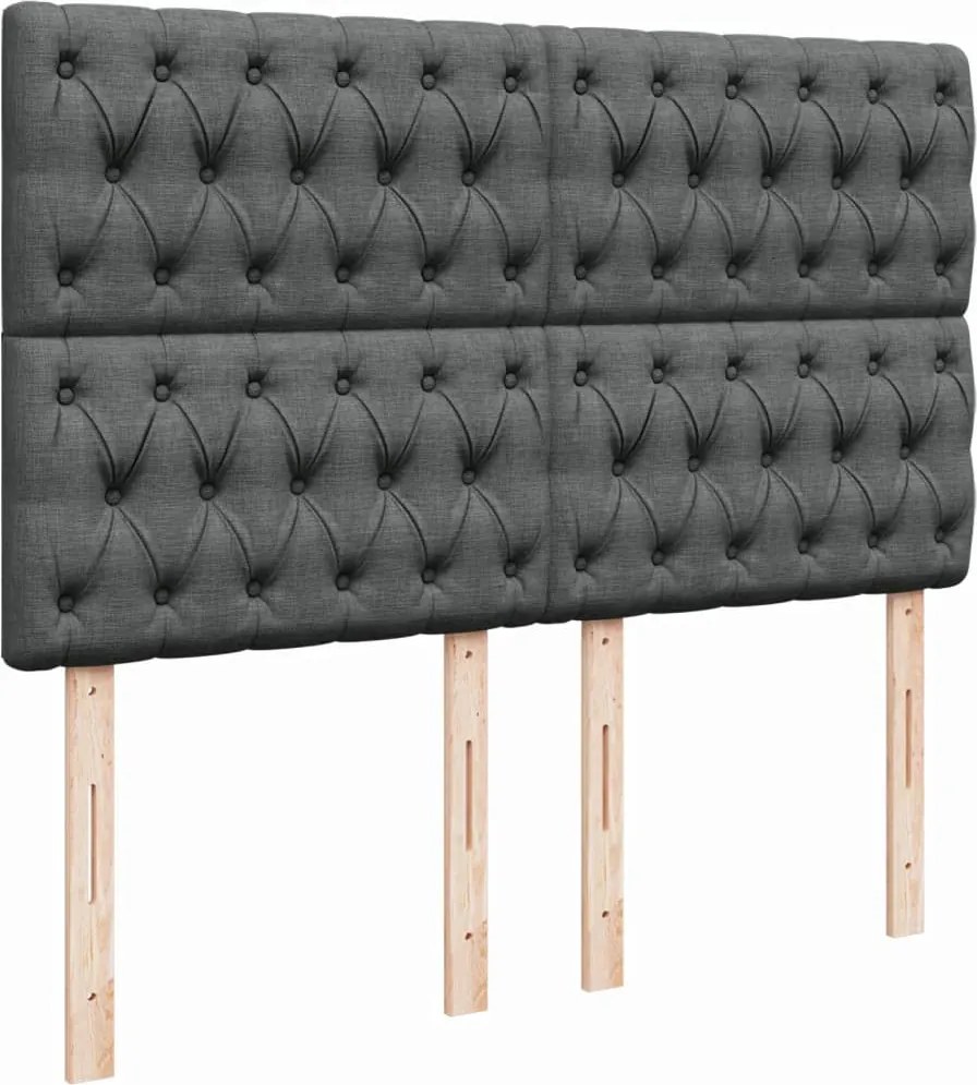 Box spring postel s matrací tmavě šedá 140x200 cm textil 3291699