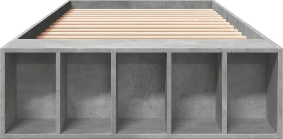Rám postele betonově šedý 90 x 200 cm kompozitní dřevo 3280611