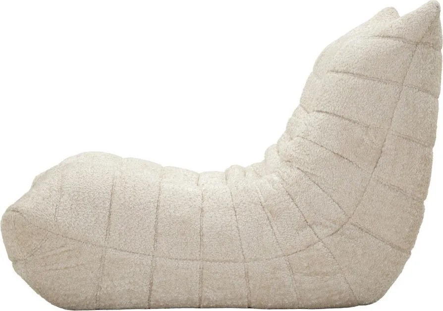Bílý sedací vak z textilie bouclé Mask – Mauro Ferretti