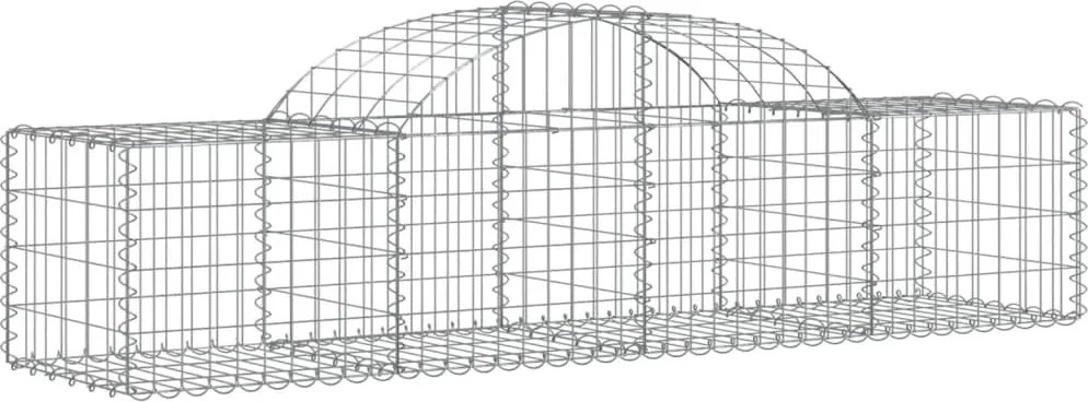 Klenuté gabionové koše 2 ks 200x50x40/60 cm pozinkované železo 3146257