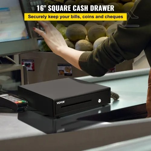 Pokladní zásuvka, 40,6 cm 12 V, pro POS systém se zásobníkem na 5 bank 8 mincí