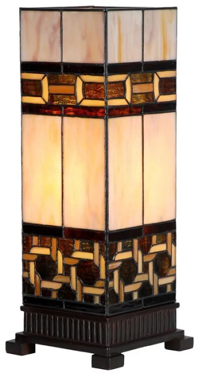 Stolní lampa Tiffany v art deco stylu Malleville – 17x17x44 cm