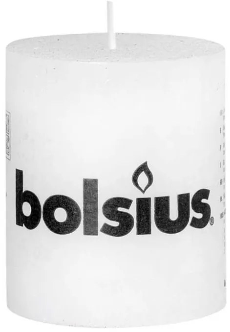 Bolsius Rustic Válec 68x80 bílá svíčka