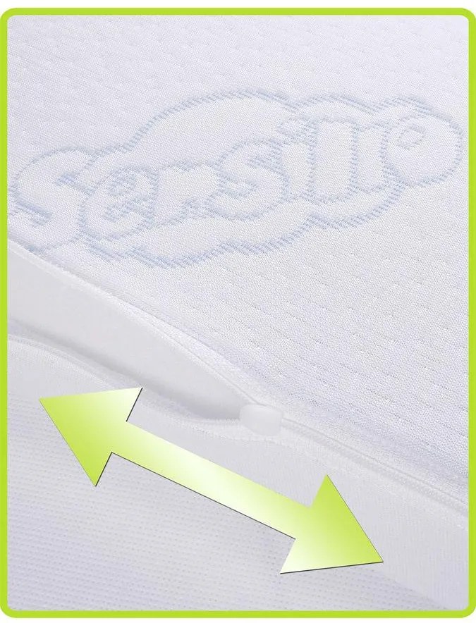 Sensillo Kojenecký polštář - klín do postýlky bílý 59x37 cm