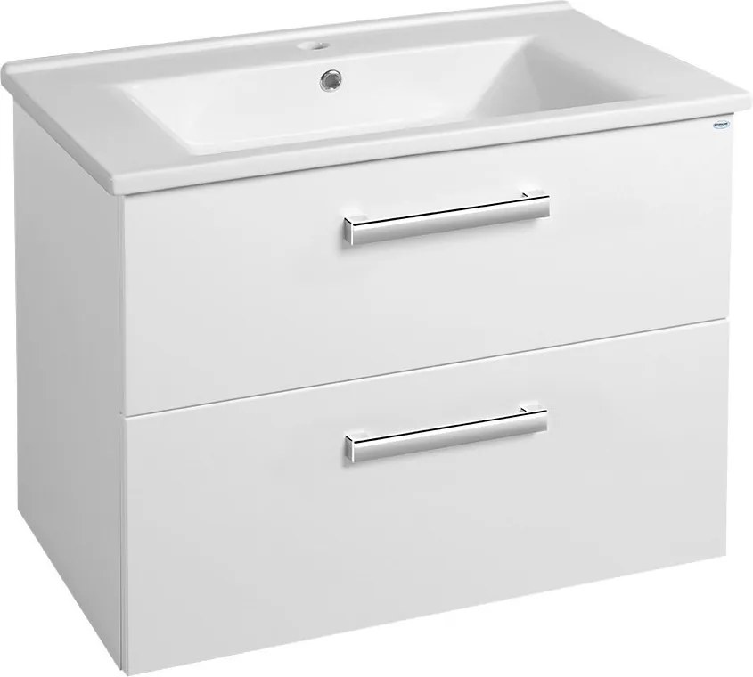 Aqualine Aqualine, VEGA umyvadlová skříňka 72x57, 6x43, 8 cm, 2xzásuvka, bílá, VG073