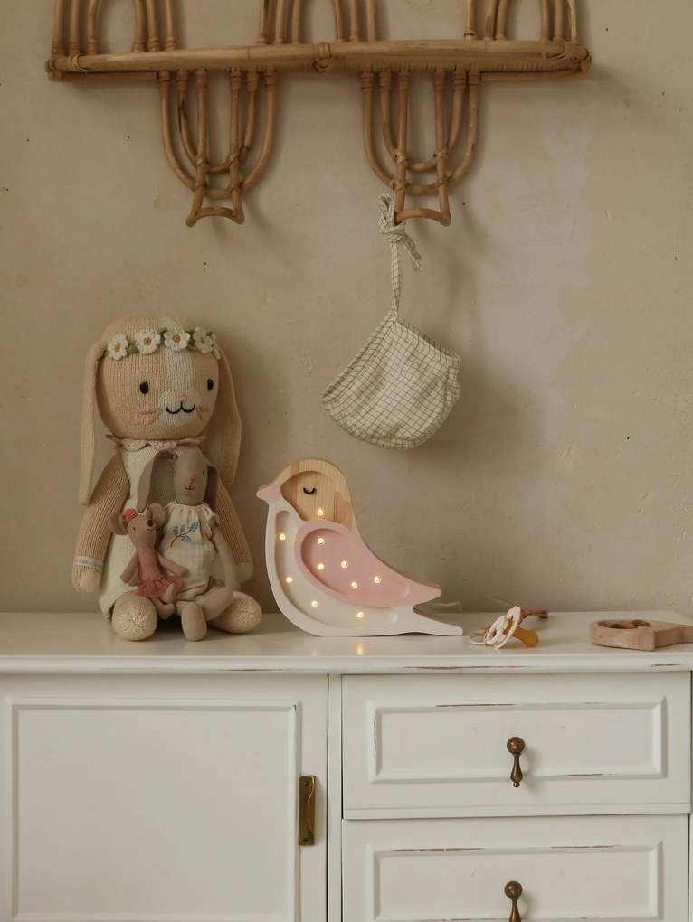 Little Lights Lampa Little Lights Bird Mini Strawbery Cream