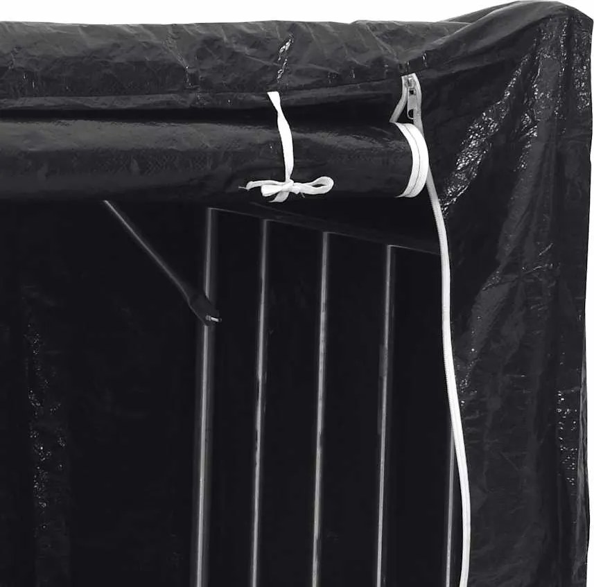 vidaXL Stojan na palivové dřevo s krytem proti dešti 150x80x200 cm