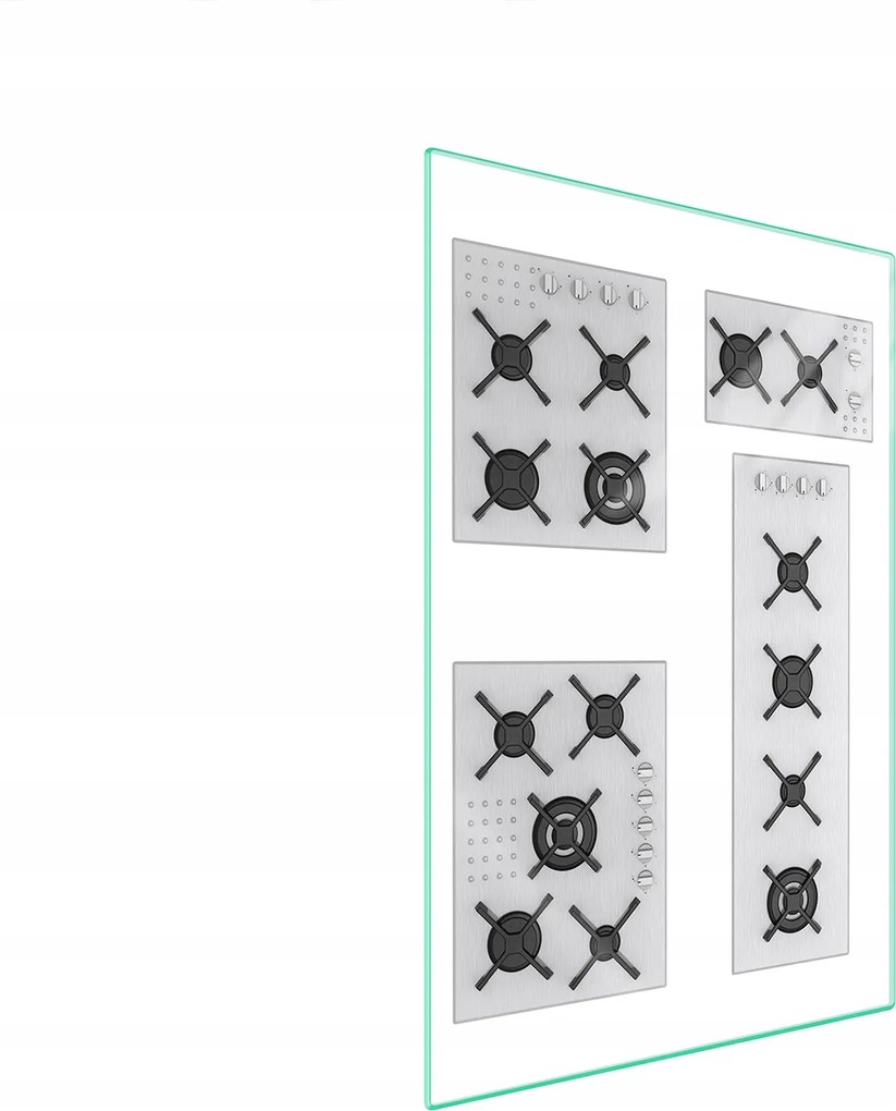 Skleněná Krájecí Deska 35x52 Kuchyň Tvrzené Sklo Kuchyně 7v1