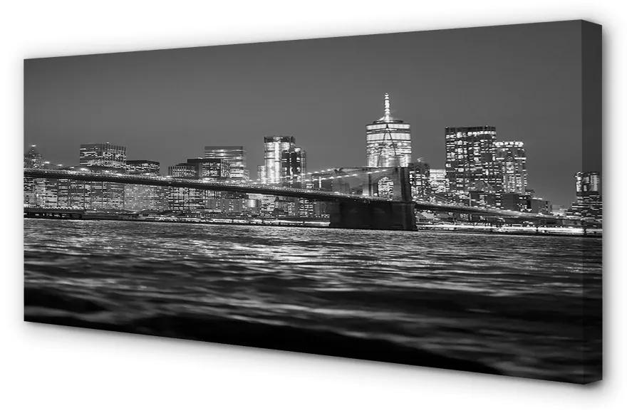 Obrazy na plátně Bridge river panorama 120x60 cm