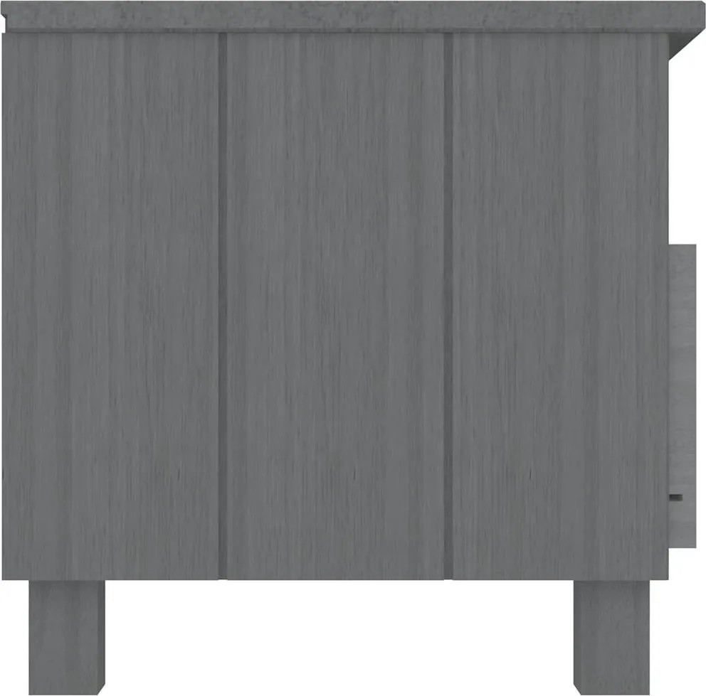 TV stolek HAMAR tmavě šedý 106 x 40 x 40 cm masivní borovice 340470