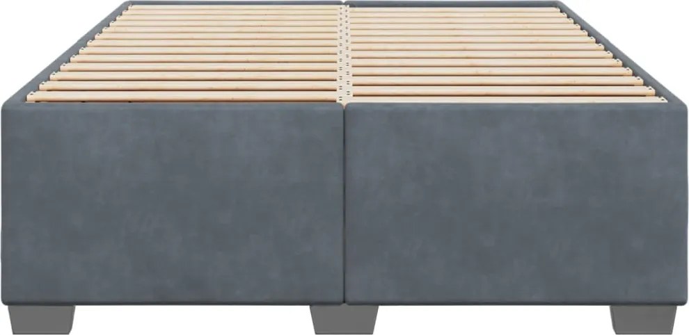 Rám postele bez matrace tmavě šedý 160 x 200 cm samet 3284644