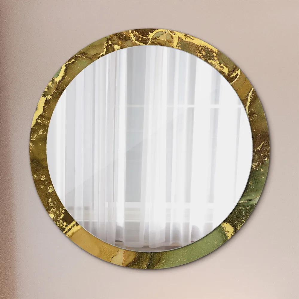 Kulaté zrcadlo s dekorem Kovové víry fi 100 cm