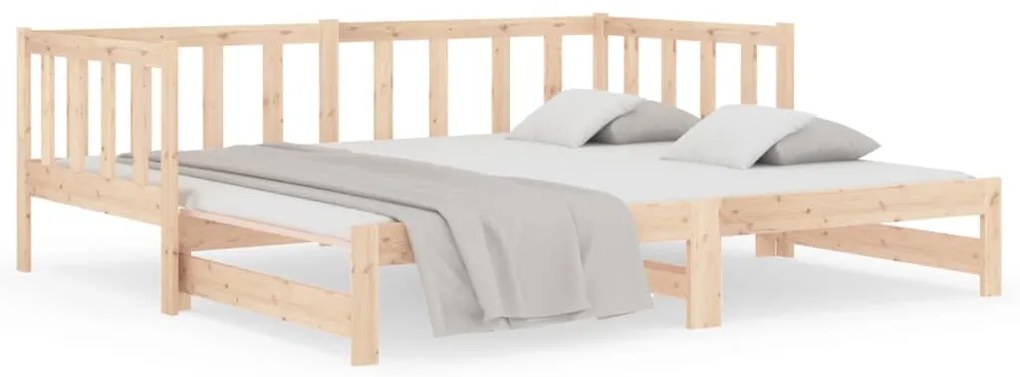 Výsuvná postel 2x (90 x 190) cm masivní borovice,  814664