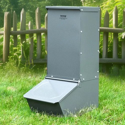 Kovové krmítko pro prasata 75,7 l se dvěma dvířky, pro 5 prasat