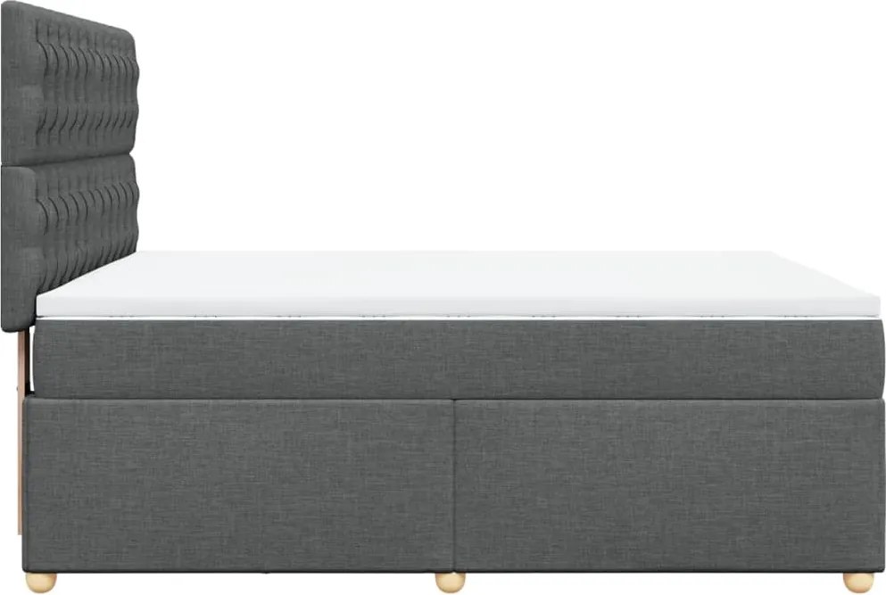 Box spring postel s matrací tmavě šedá 160x200 cm textil 3291339