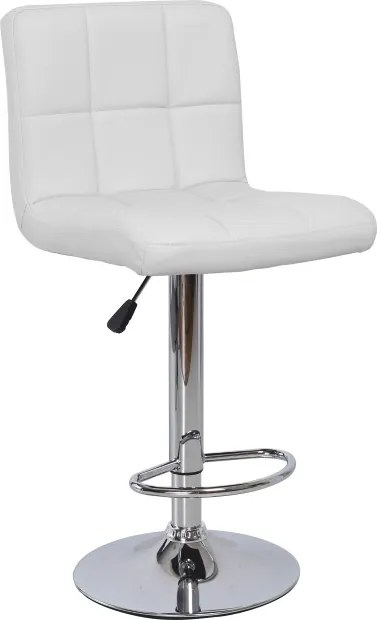 Příjemně pohodlná otočná barová židle bílé barvy TK221
