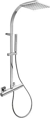 TRES - Souprava termostatické sprchové baterie Pevná sprcha 250x250 mm. s kloubem. Ruční sprcha, proti usaz. vod. kamene. 20539501