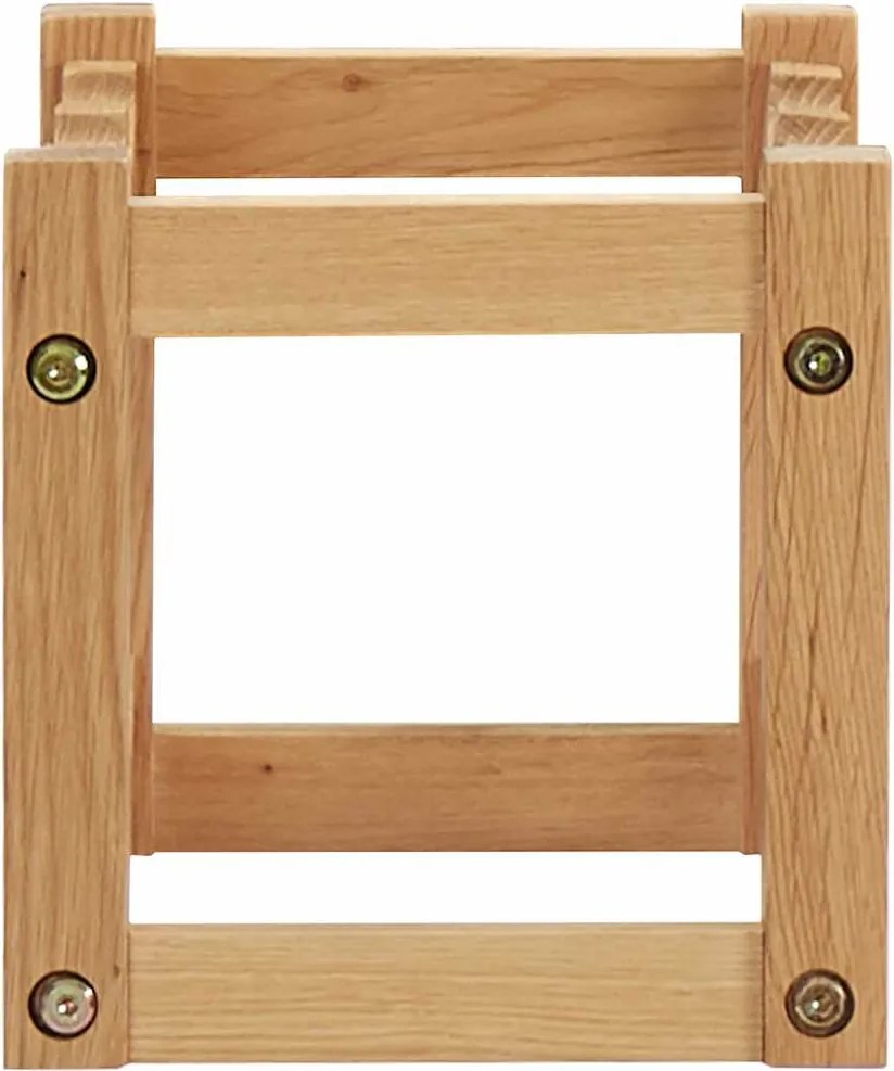 Stojan na víno na 6 lahví 37 x 21 x 21 cm masivní dubové dřevo 289201