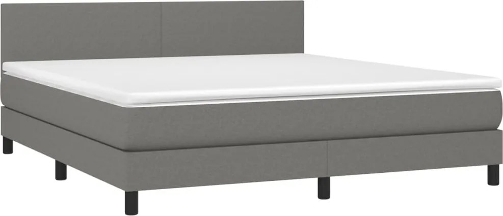 Box spring postel s matrací tmavě šedá 160x200 cm textil 3139906