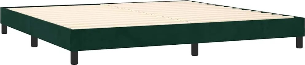 Box spring postel s matrací tmavě zelená 200x200 cm samet 3127394